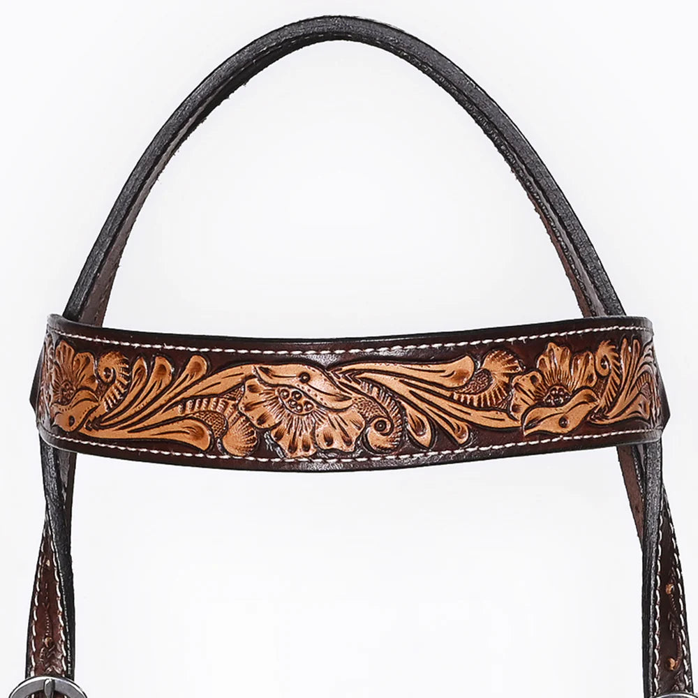 Bar H Equine Western Leather Bridle - Saddleworld Ipswich