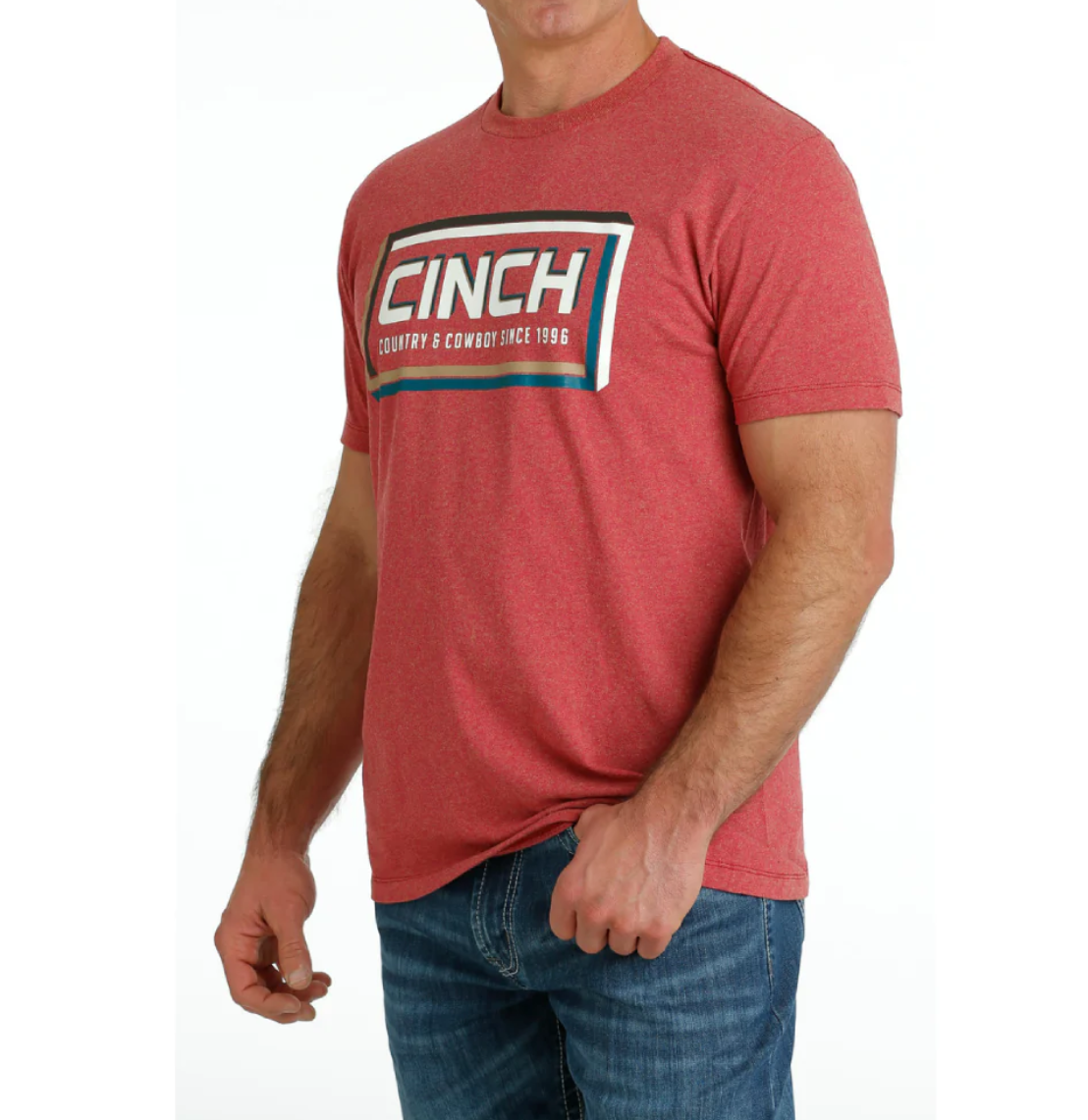 Cinch Mens Red Cowboy and Country Graphic T Shirt - Saddleworld Ipswich
