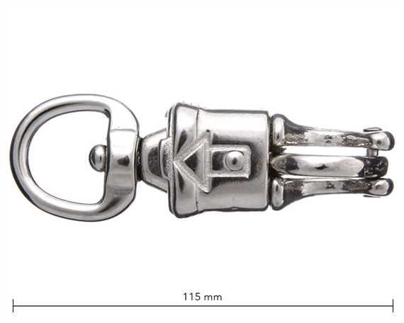 Snap Swivel Panic Round Eye 25mm Nickel Plate 115mm Long - Saddleworld Ipswich