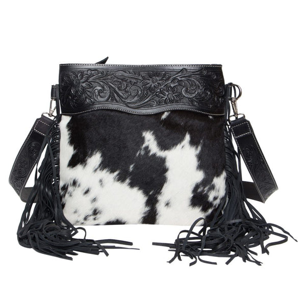 The Design Edge Tooling Leather Medium Sling Cowhide Bag - Saddleworld ...