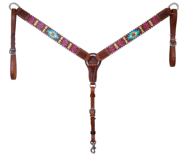 Rafter T Ranch Breastplate Painted Aztec - Saddleworld Ipswich