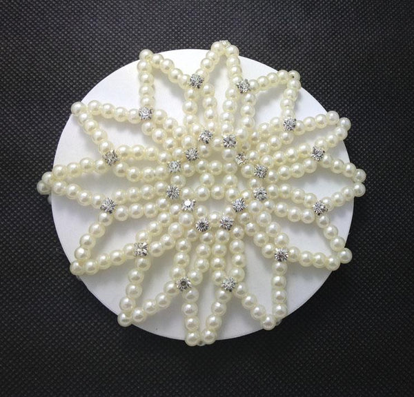 Hamag Pearl Bun Hairnet With Crystals - Saddleworld Ipswich
