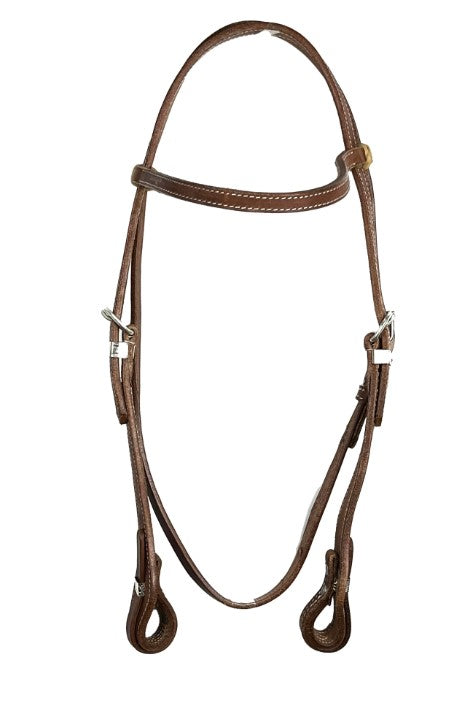 Ezy Ride Bridle Brow with Stitching and Silver Trim - Saddleworld Ipswich